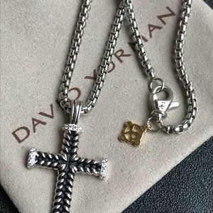 David Yurman | Jewelry | David Yurman Chevron Cross Pendant In Sterling ...